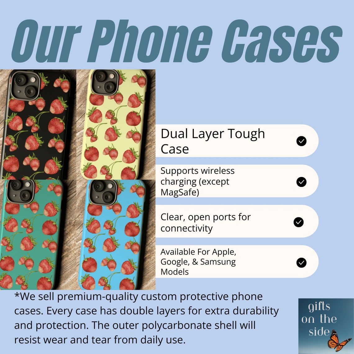 Cute Strawberry Phone Case, Strawberry Phone Case, Cute Fruit Phone ...