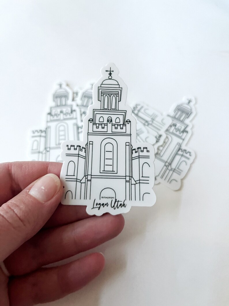 Logan Utah LDS Temple Sticker, Ministering Gift - Etsy