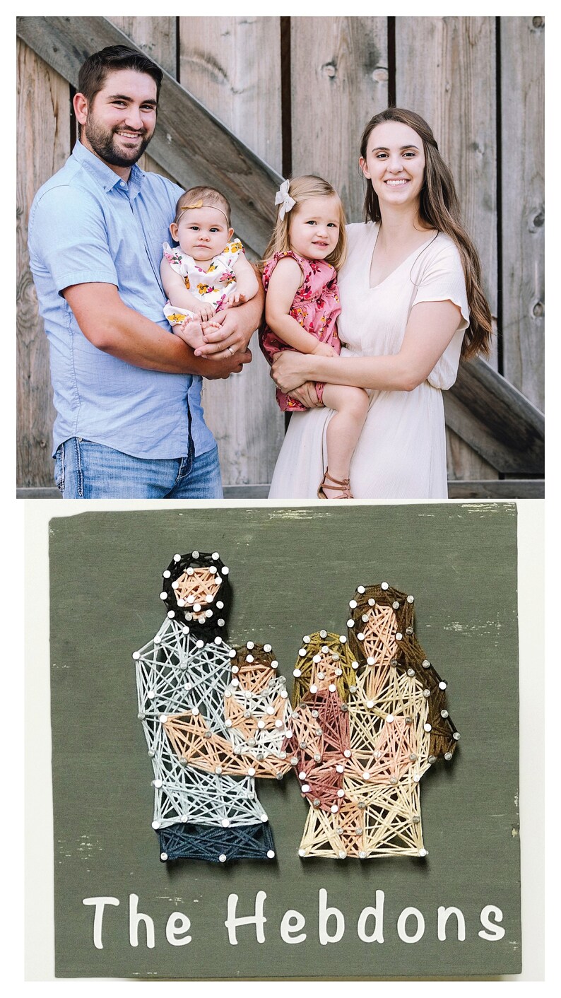MADE TO ORDER Custom Family Portrait, String Art, Gift for Her, Gift ...