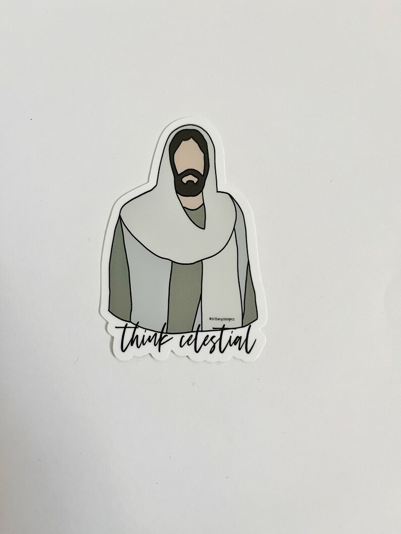 Think Celestial Jesus Christ Sticker, Lds Art, Stickers for Laptops ...