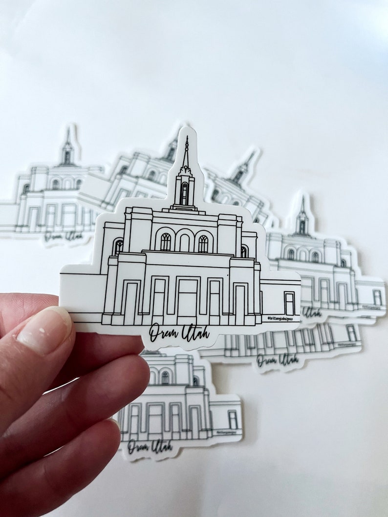 Orem Utah LDS Temple Sticker, Ministering Gift - Etsy