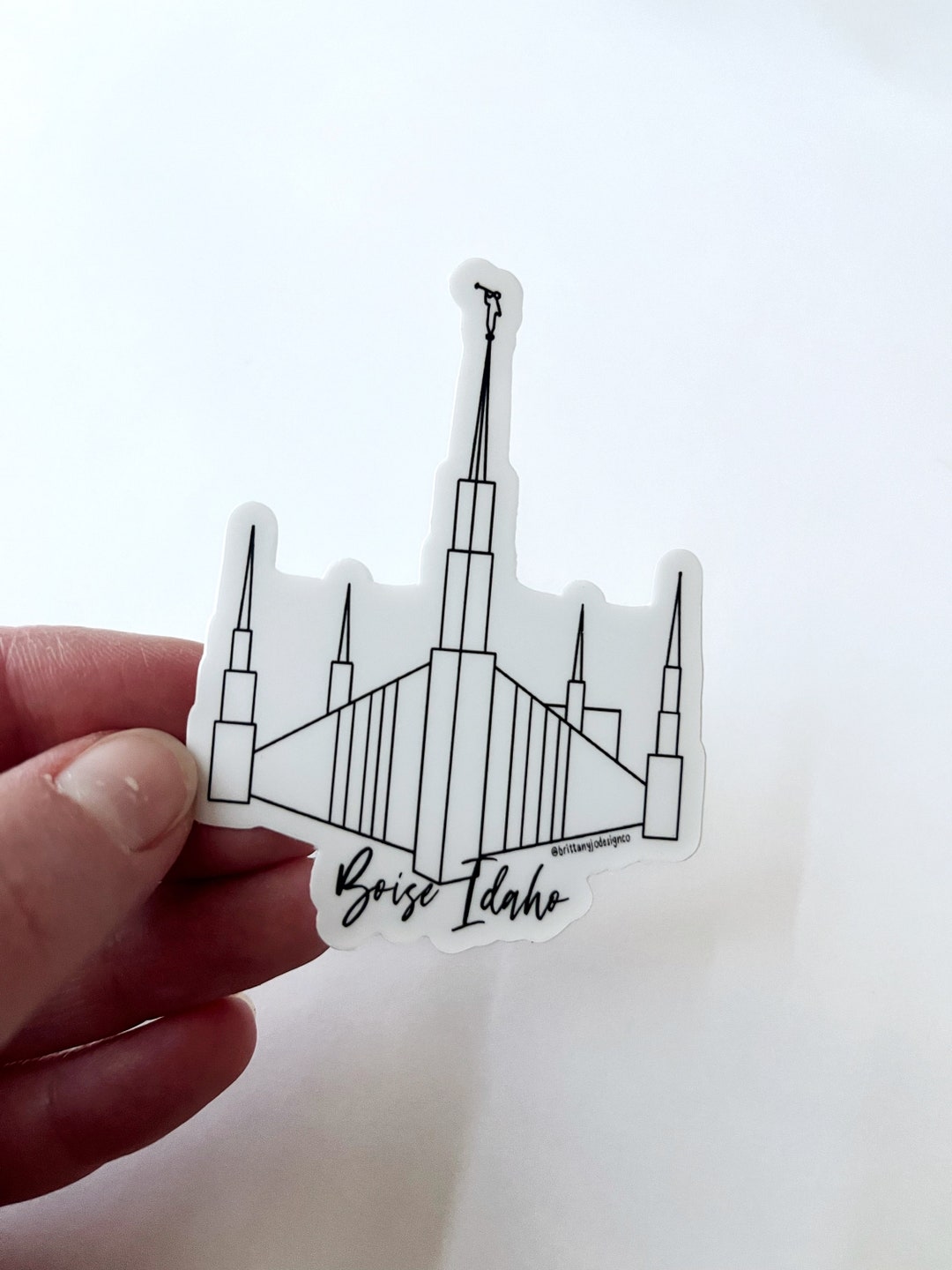 Boise Idaho Temple Sticker, Line Drawing Art - Etsy
