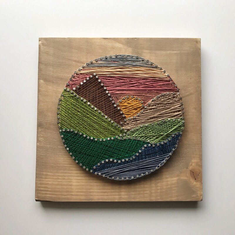 String Art Mountains - Etsy