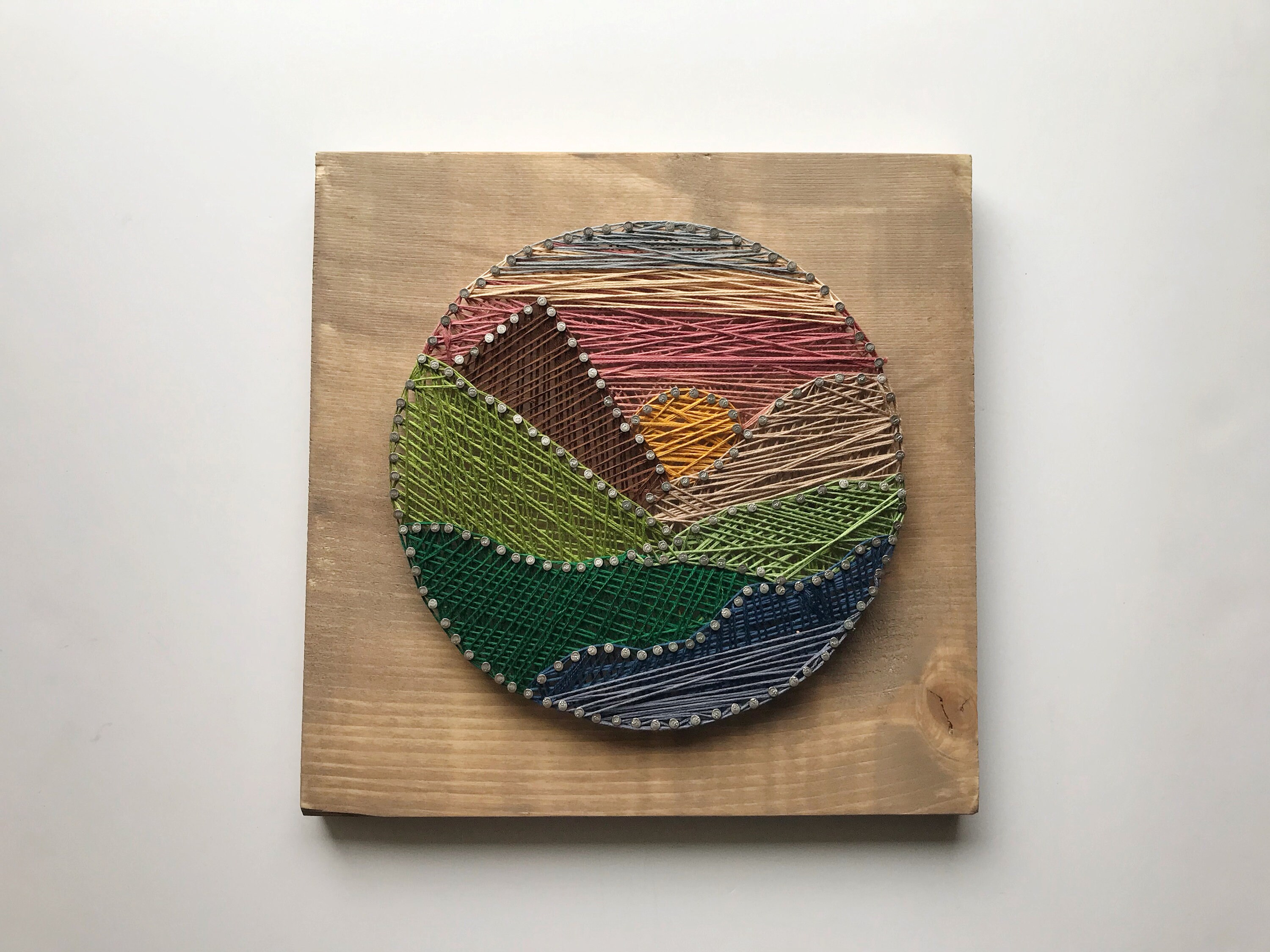 Landscape Scenic Mountain String Art Sunset Sunrise Wall Art Gift Idea ...