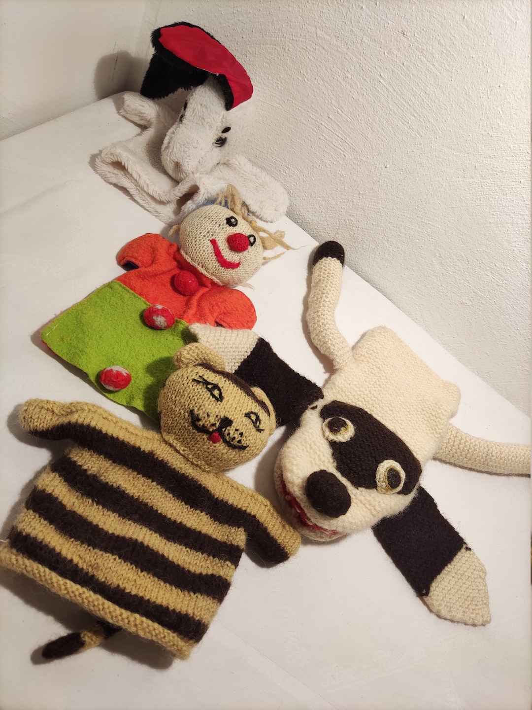 Vintage 4 Hand Puppet Puppet Son of Which 2 Crocheted Toys - Etsy