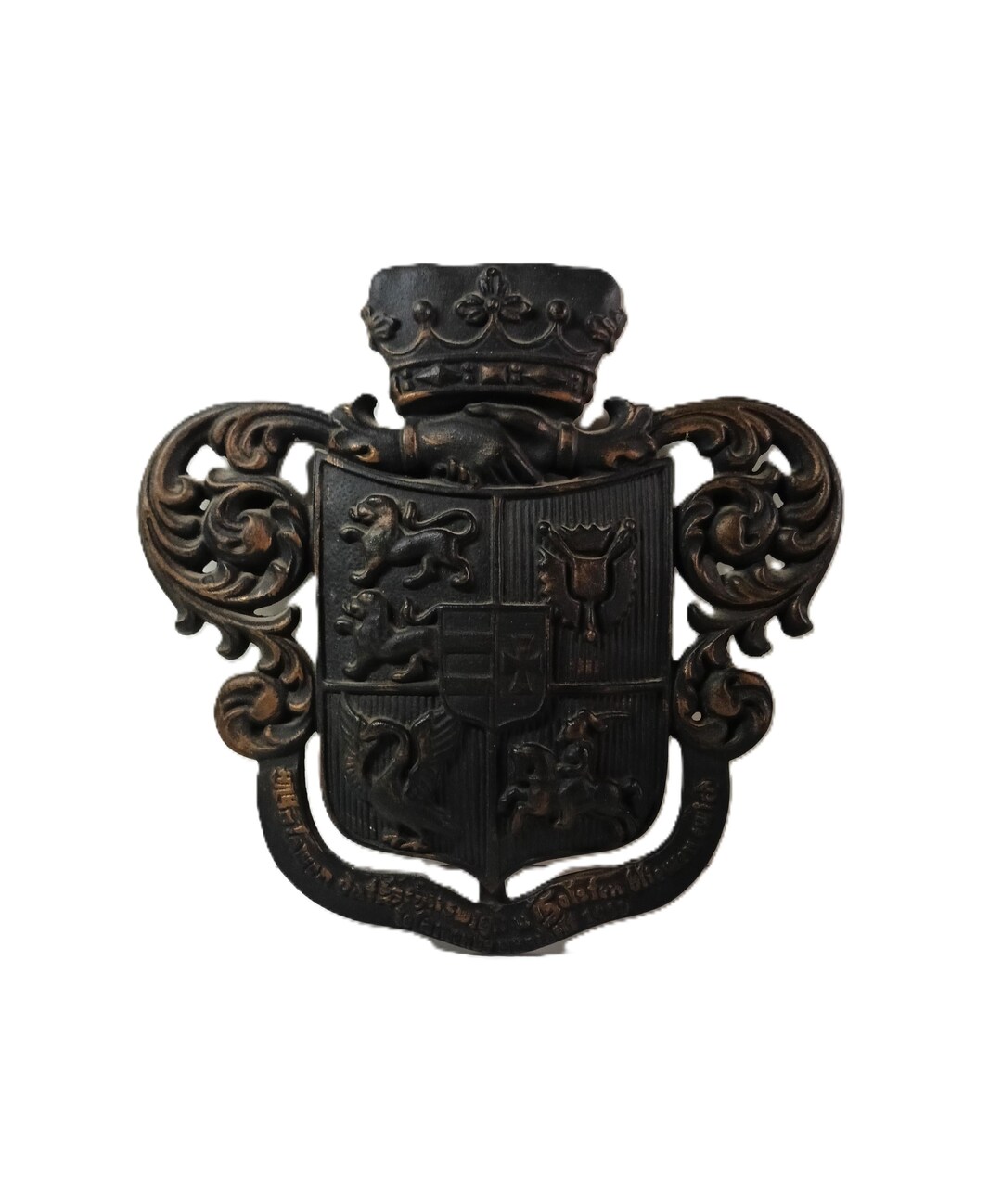 Vintage Wappen Schleswig-holstein, Gusseisen Wanddekoration, Schweres ...