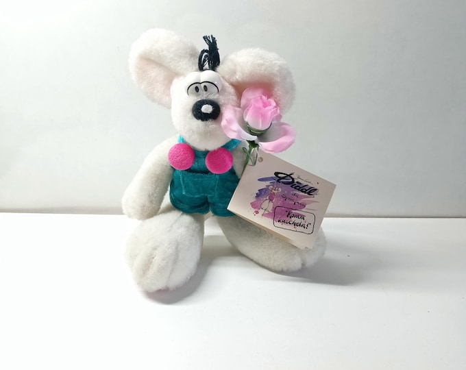 Diddlmaus Diddl Diddlmaus With Green Dungarees, Plush Mouse Toy ...