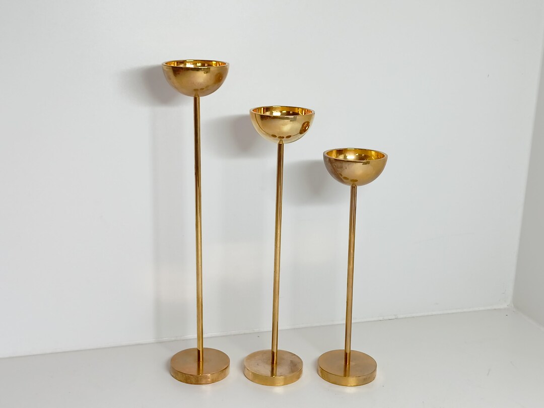 Candlestick Danish Rod Shape Candlestick Stylish 24k Gold Plated ...