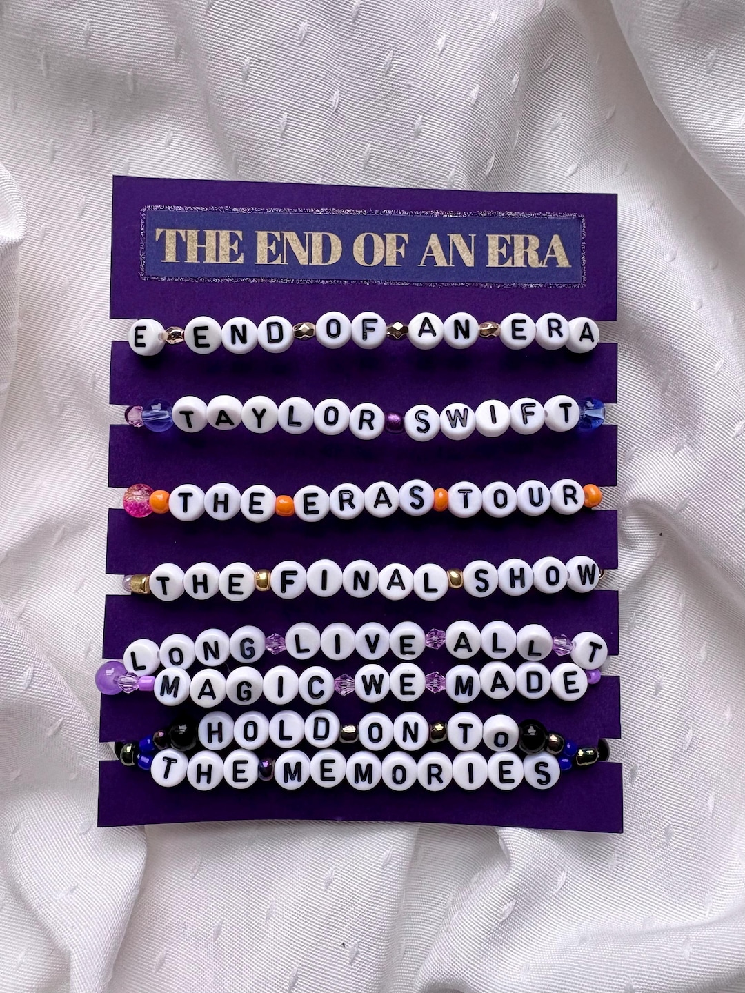 Set of 6 Music-inspired Beaded Friendship Bracelets - End of an Era - Etsy