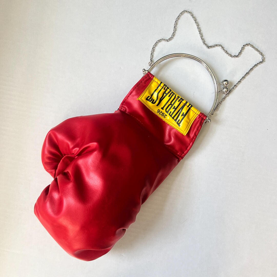 Silver Hardware With 19 Inch Chain and Lacing up Back - Upcycled Boxing ...