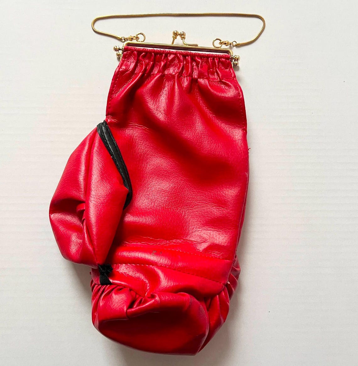 Upcycled Boxing Bag Vintage Glove With Short Gold Chain - Etsy