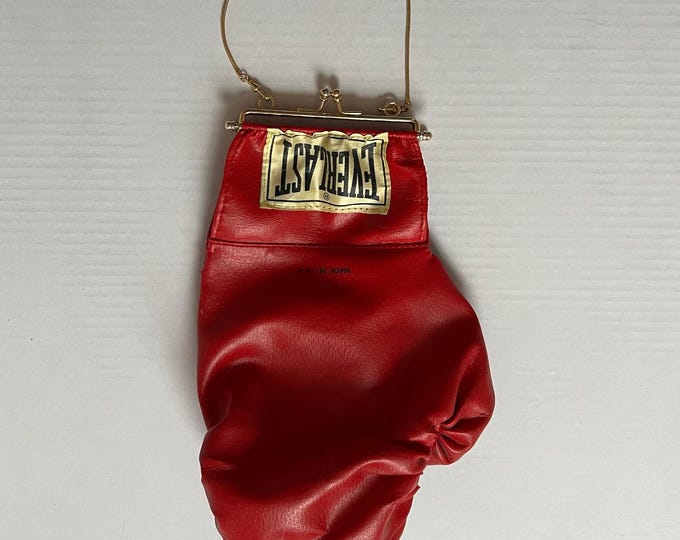 Upcycled Boxing Bag - Vintage Glove With Short Gold Chain - Etsy