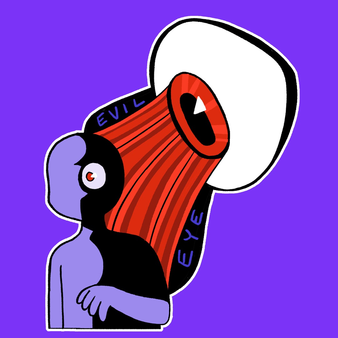 Evil Eye Horror Trope Sticker! - Etsy