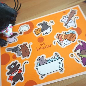 Rat Behavior Sticker Sheet - Etsy
