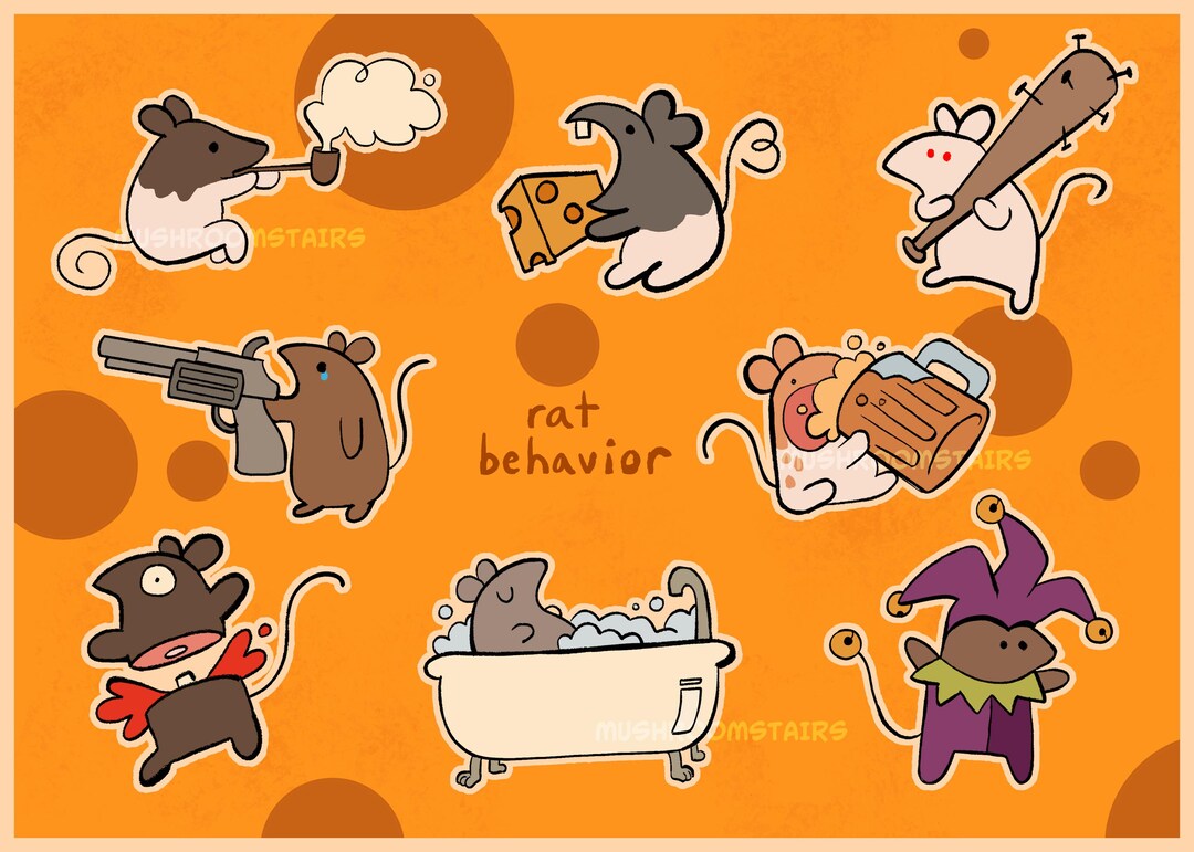 Rat Behavior Sticker Sheet - Etsy