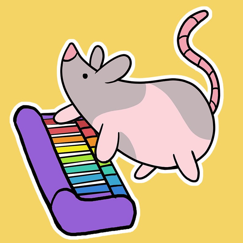 Neil Banging Out the Tunes Sticker! - Etsy