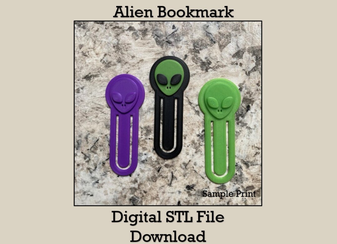 UFO - Alien Bookmarks - Instant Download Print Ready STL File for 3D ...