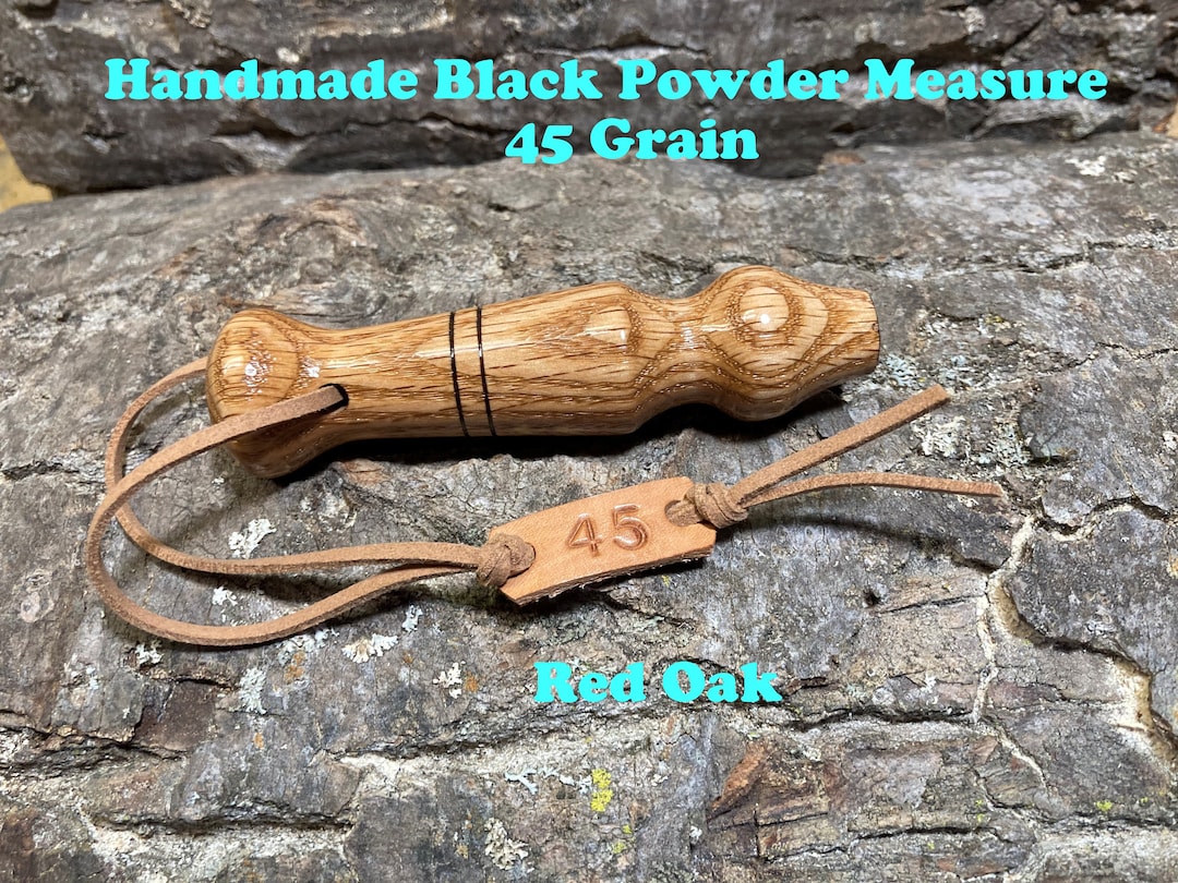 45 Grain Wooden Muzzleloader Black Powder Measure Red Oak Hardwood - Etsy