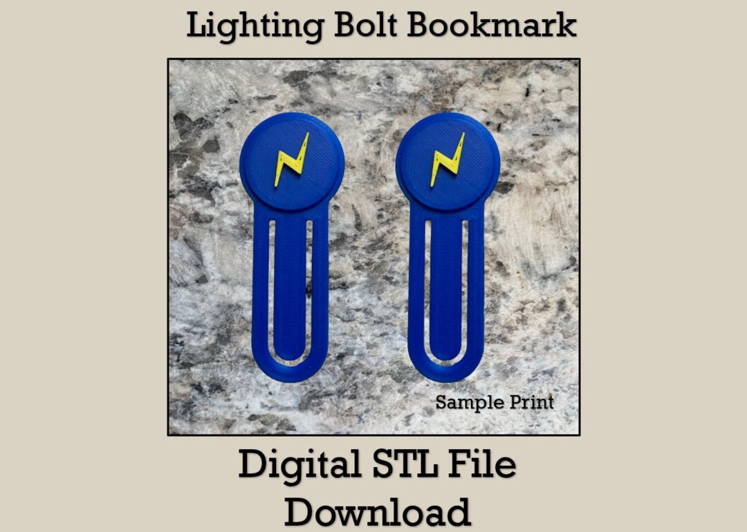 Lightning Bolt Download STL File for 3D Printing - Etsy