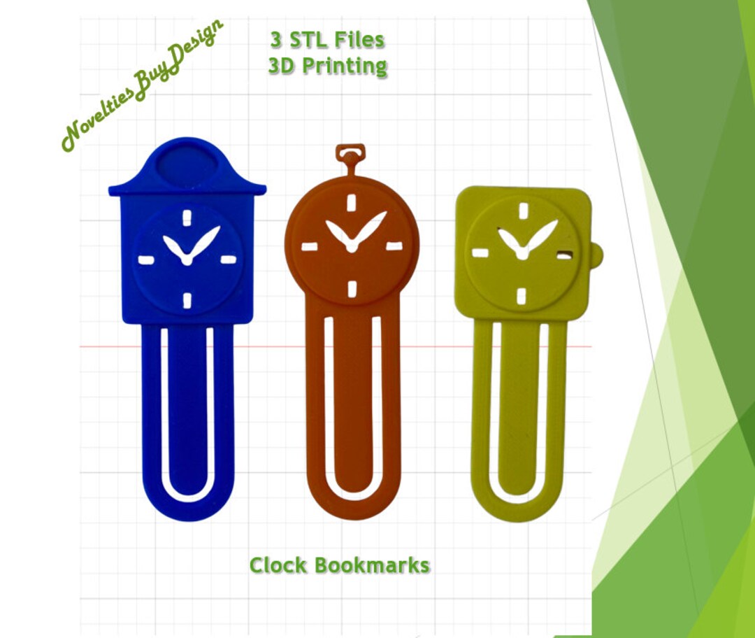 Novelty Clock Bookmarks Set of 3 Files - Grandfather Clock - Pocket ...