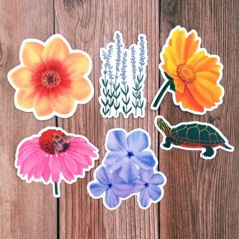 Lavender Vinyl Sticker Based on Original Linocut Print | 3 Inch Matte ...