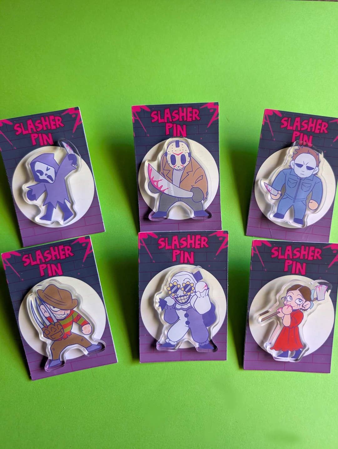Slasher Pin | Acrylic - Etsy