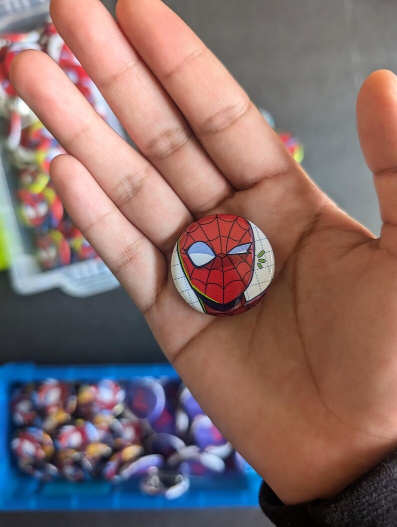 Spiderman: Spiderverse Glossy Buttons - Etsy