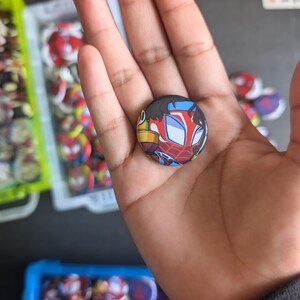 Spiderman: Spiderverse Glossy Buttons - Etsy