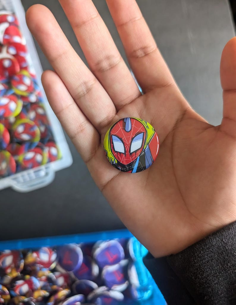 Spiderman: Spiderverse Glossy Buttons - Etsy