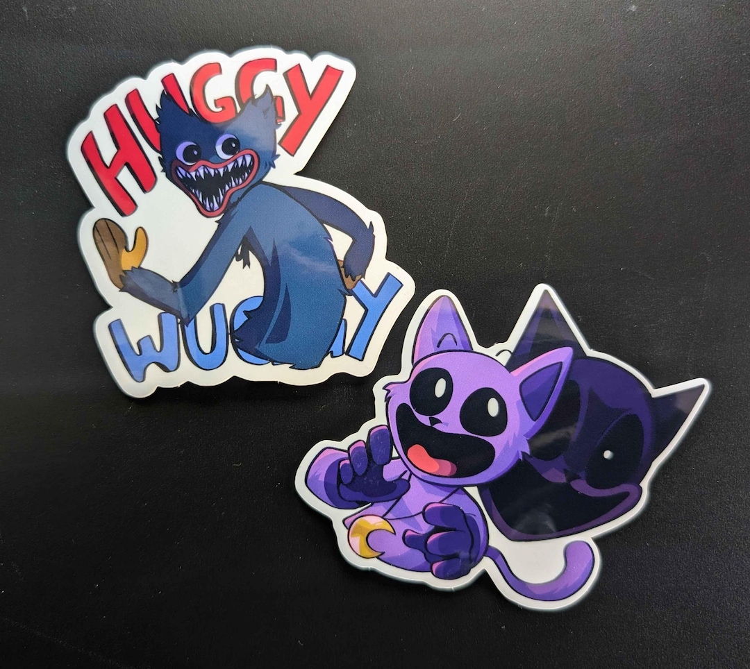 Poppy Playtime Stickers Huggy Wuggy and Catnap - Etsy