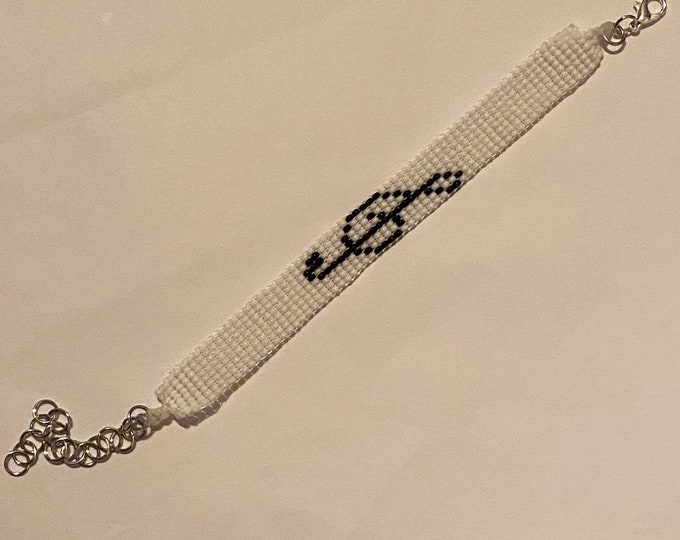Treble Clef Bead Loom Bracelet - Etsy