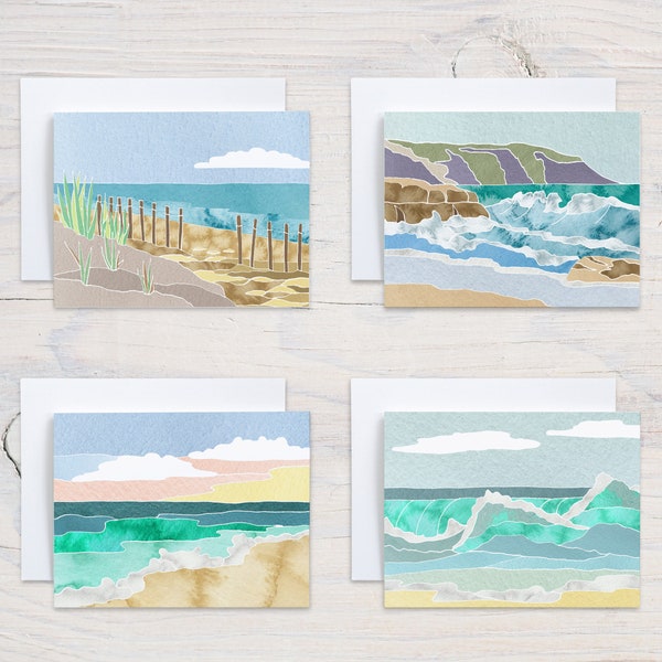 Beach Note Cards - Etsy
