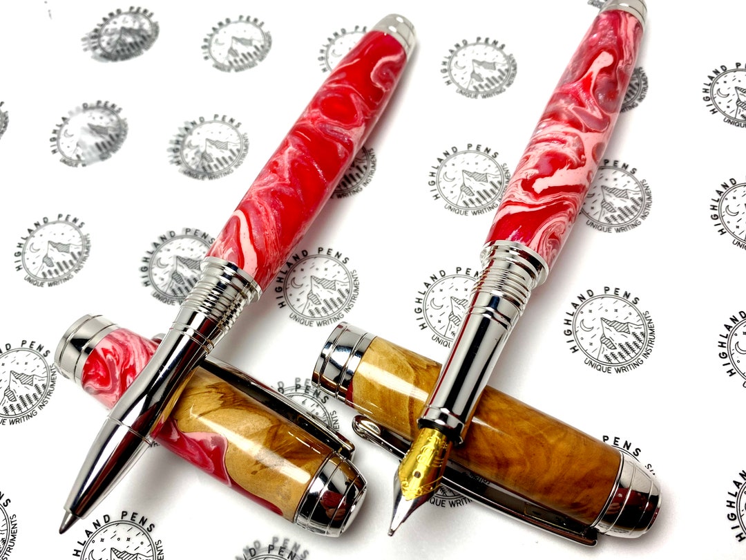 Fountain Pen and Rollerball Set - Mallee Burr Pinks - Etsy