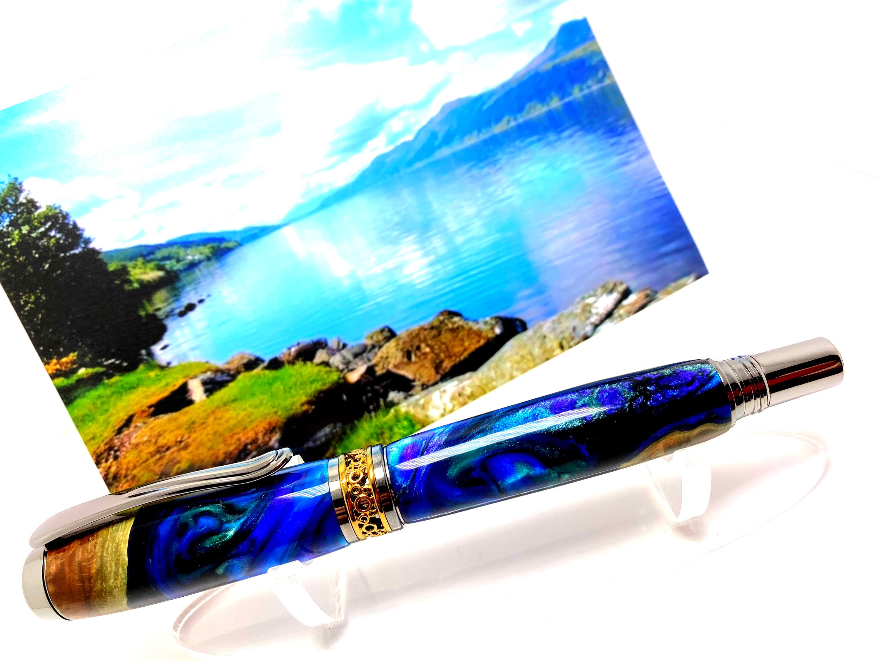 Paper lilacs and Scottish bark Fountain Pen white wood Pens Paper ...