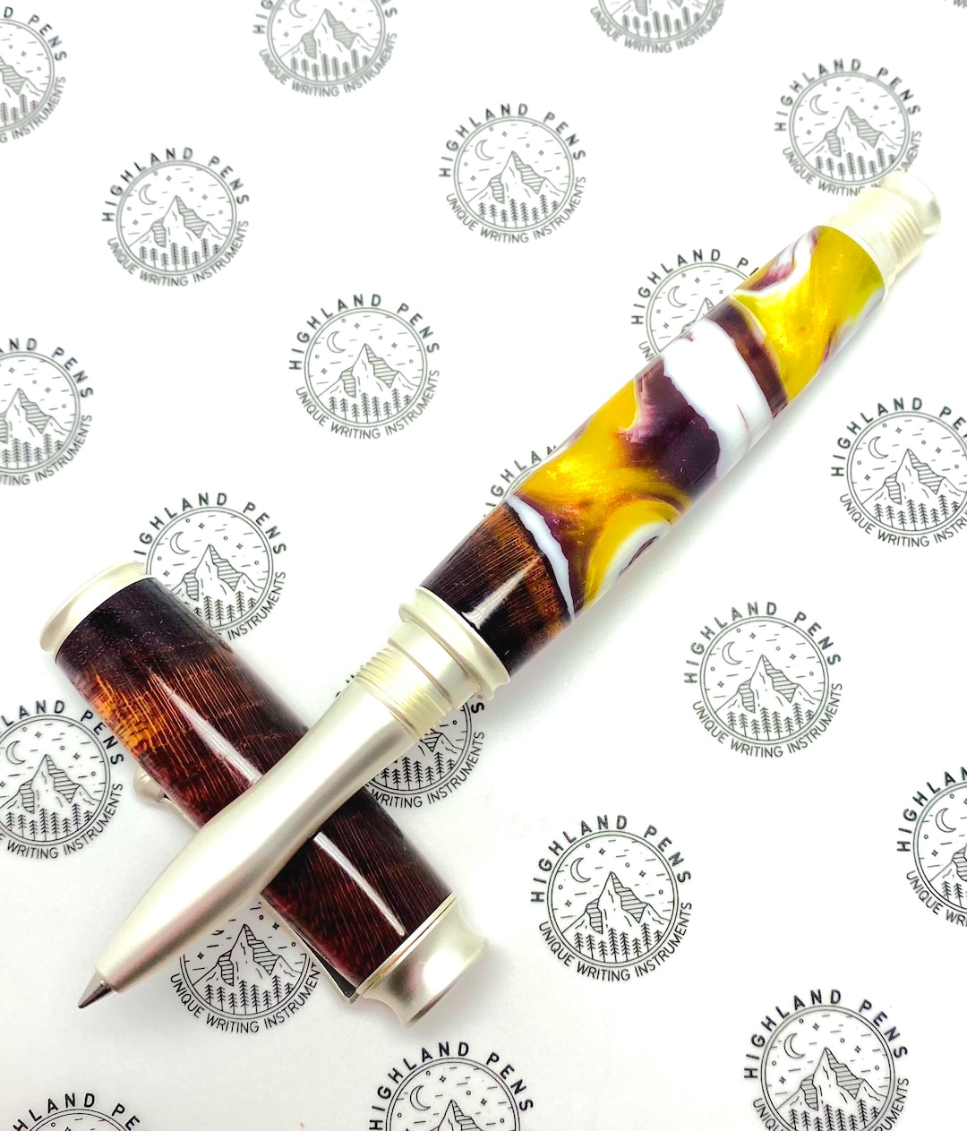 Rollerball Pen - Scottish Elm, Heathers and Sunset - Etsy