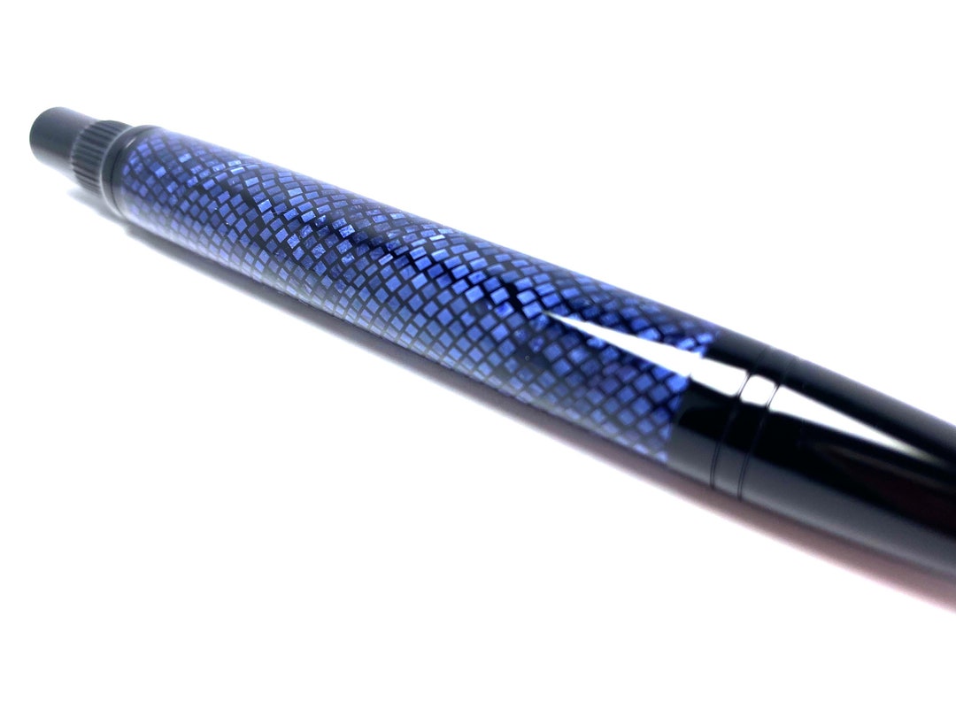 Ballpoint Twist Pen - Vintage 1930's Blue Lizard - Black Chrome - Etsy