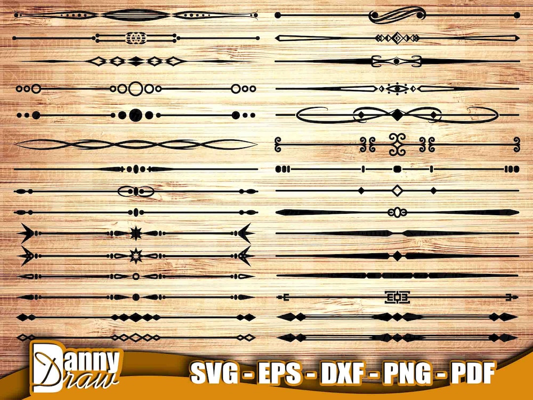 Border Svg Bundle, Text Divider, Decorative Dividers Cutfiles, Wedding ...