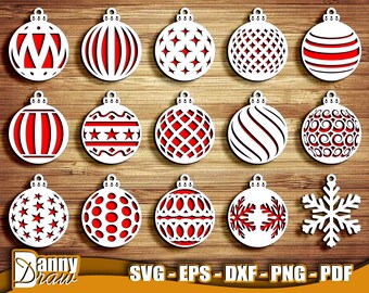 Christmas Balls Svg | Etsy