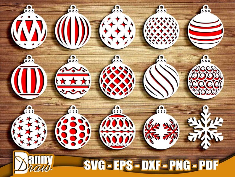 Christmas Balls Svg Christmas Decorations Cut Files | Etsy