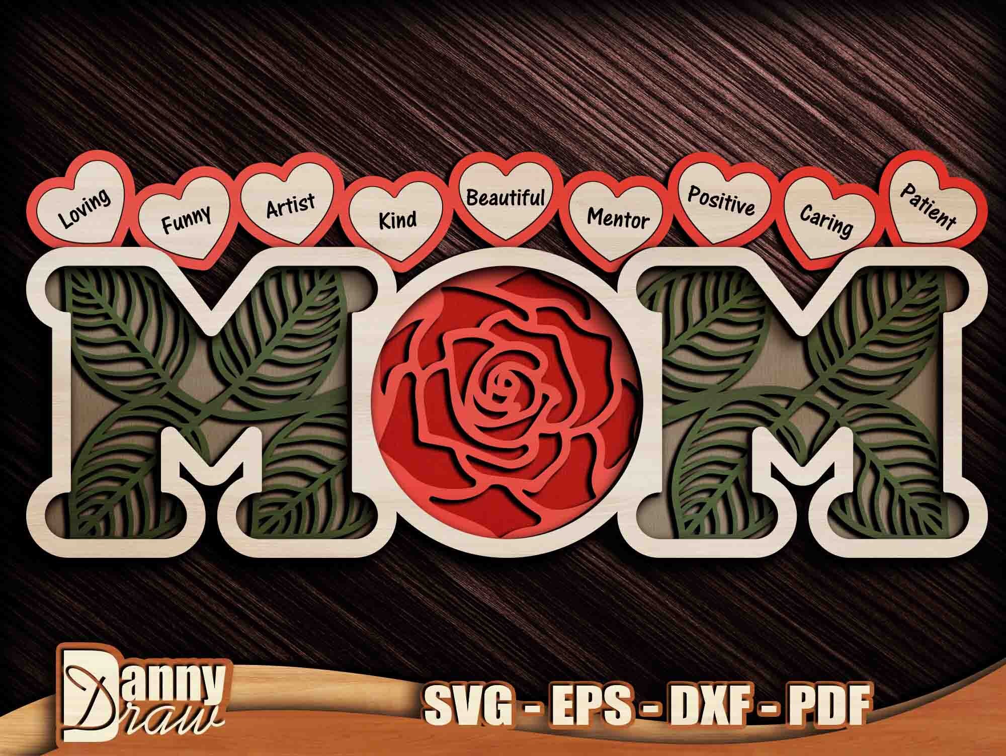 MOM Svg MOM 3D Layered Svg Layered Mom Stands Mom Sign Cut - Etsy