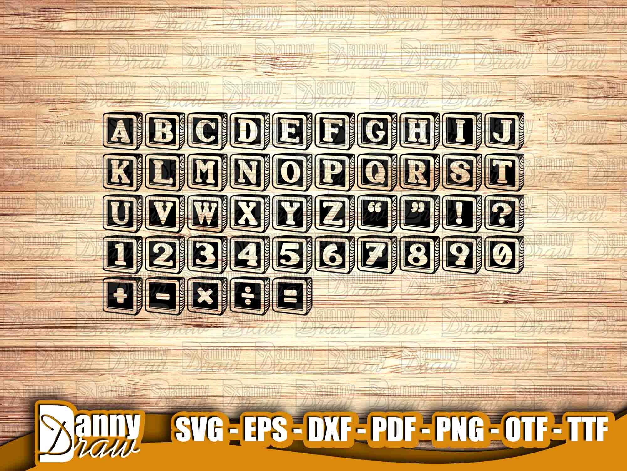 Baby Blocks Font Bundle Baby Blocks Alphabet OTF and TTF | Etsy