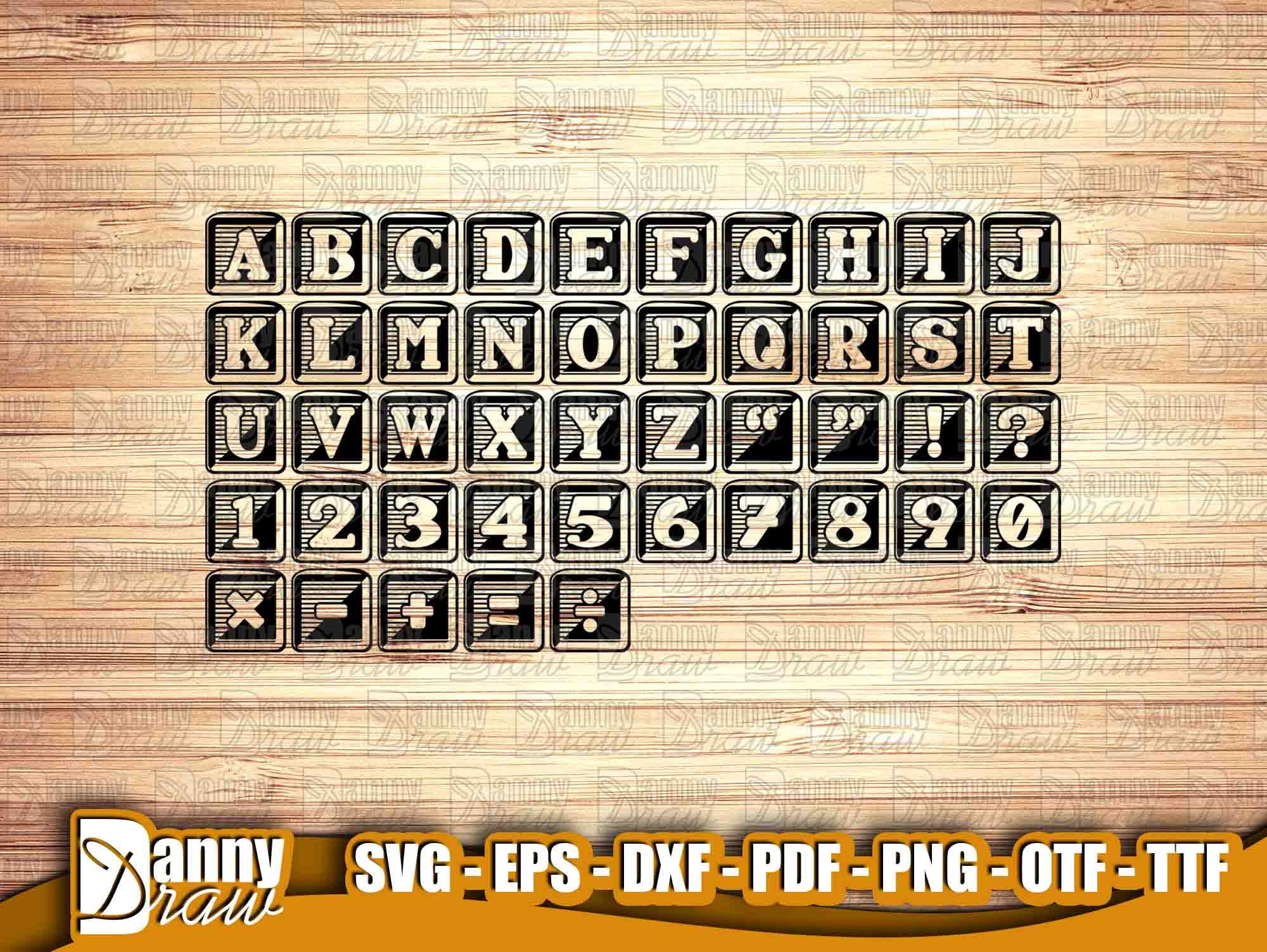 Baby Blocks Font Bundle Baby Blocks Alphabet OTF and TTF | Etsy