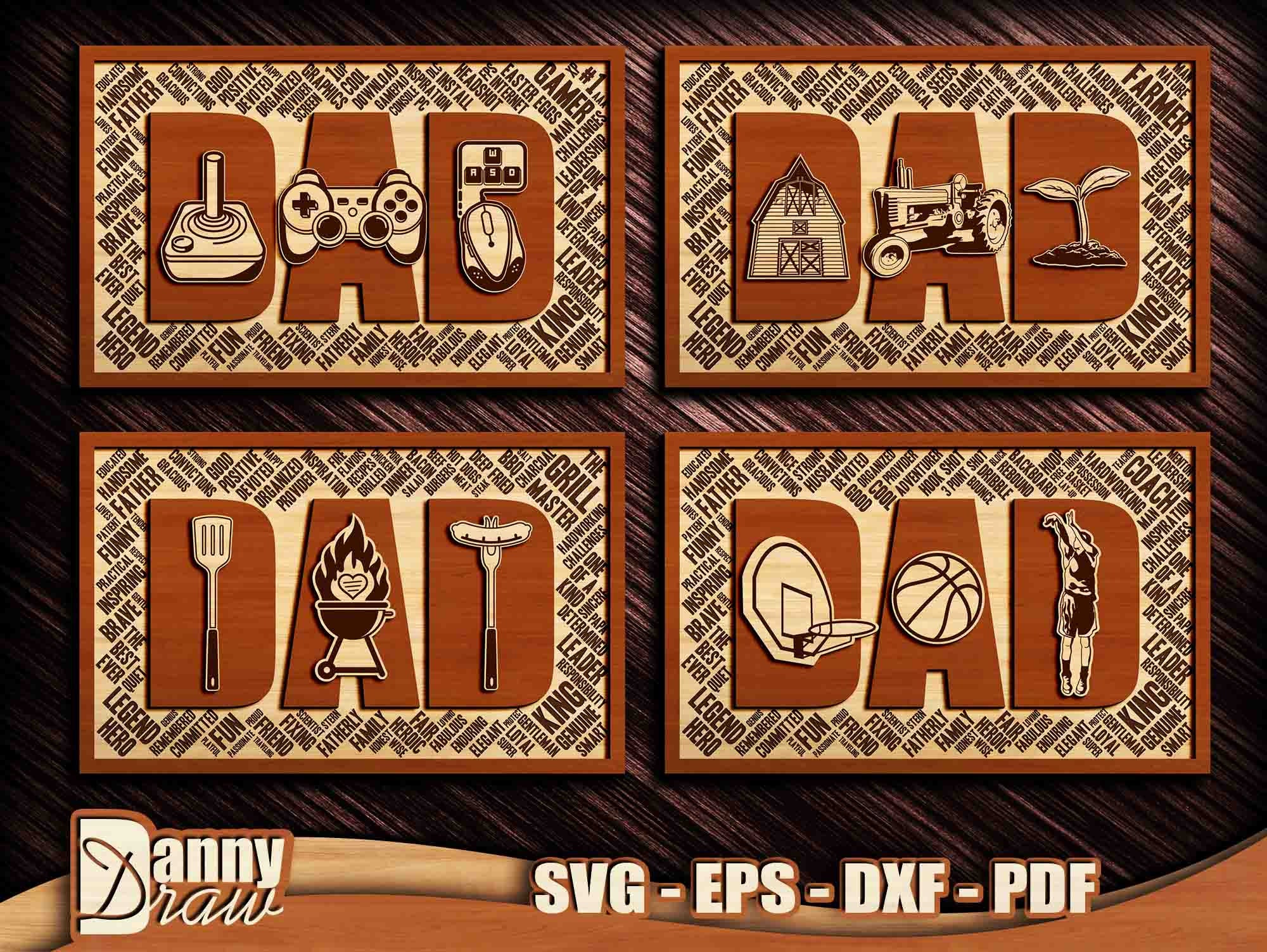 DAD Svg DAD Bundle Svg Father's Day Svg Gamer. Farmer - Etsy