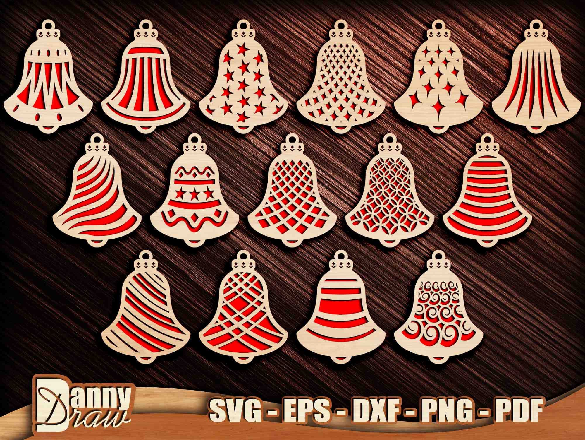 Christmas Bells Svg, Bells Svg, Christmas Decorations, Christmas Tree ...