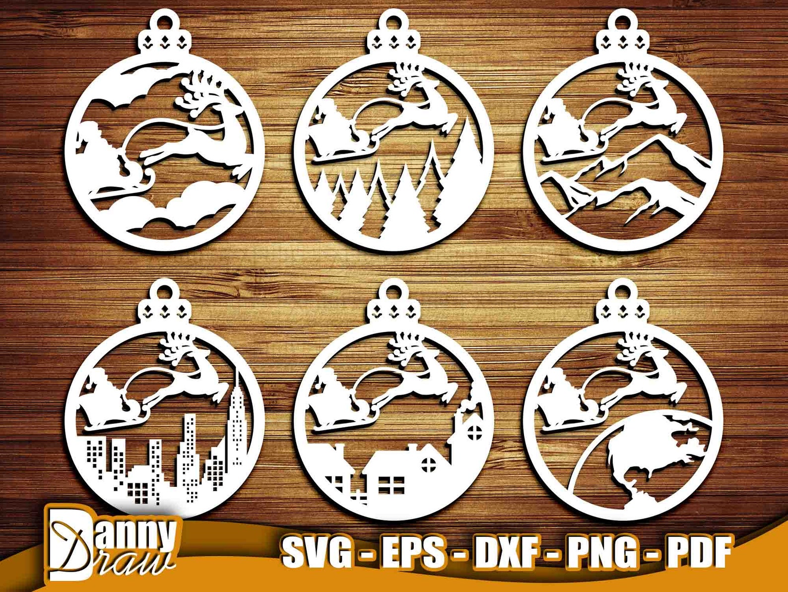 Christmas Balls Svg Santa Svg Christmas Scene Svg Santa - Etsy