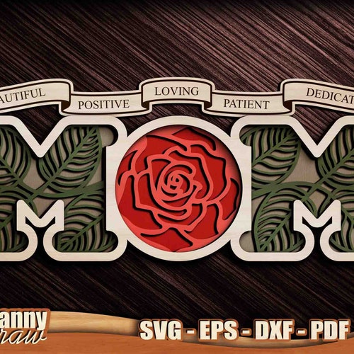 MOM Svg MOM 3D Layered Svg Layered Mom Stands Mom Sign Cut - Etsy