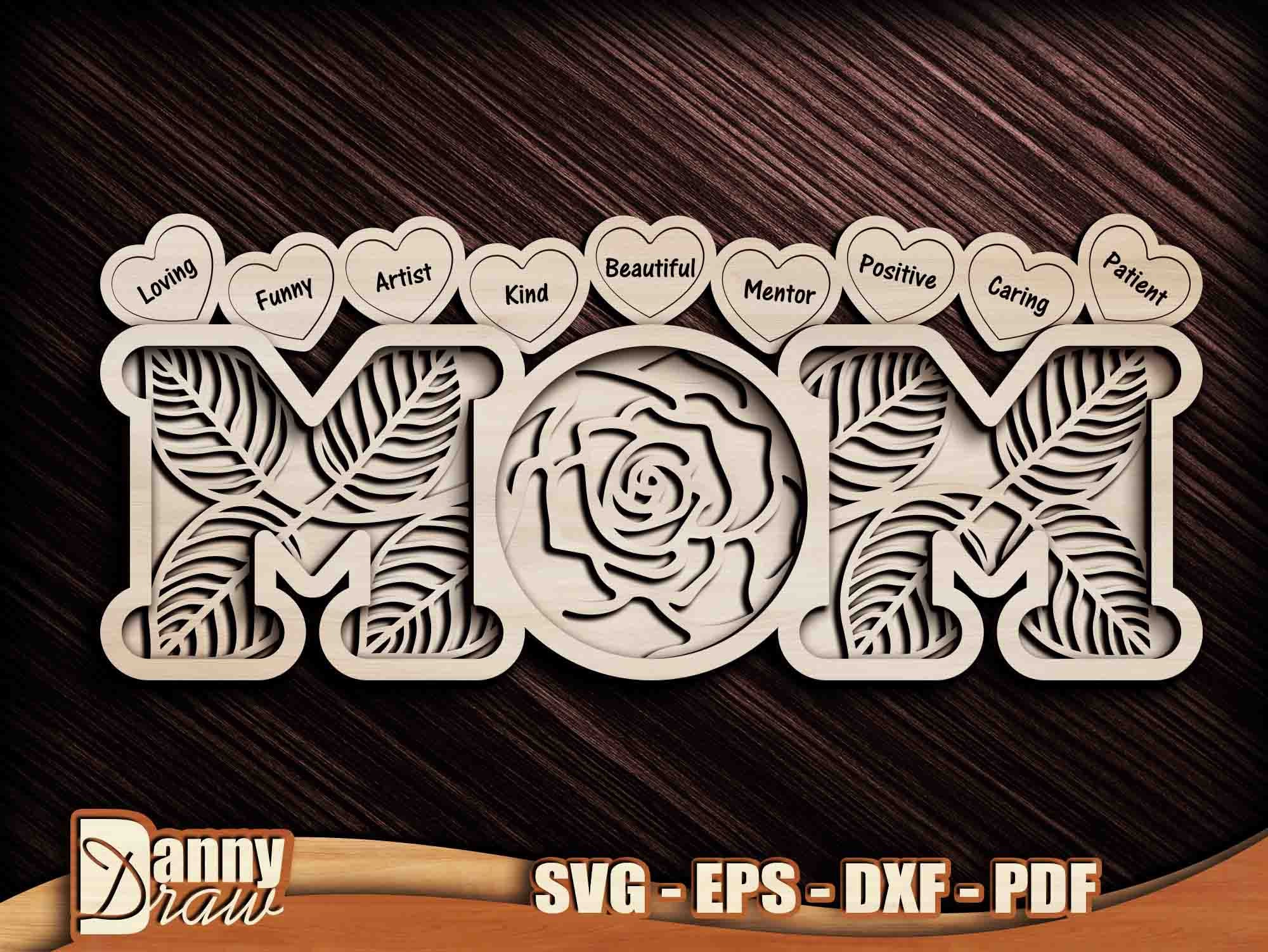 MOM Svg MOM 3D Layered Svg Layered Mom Stands Mom Sign Cut - Etsy