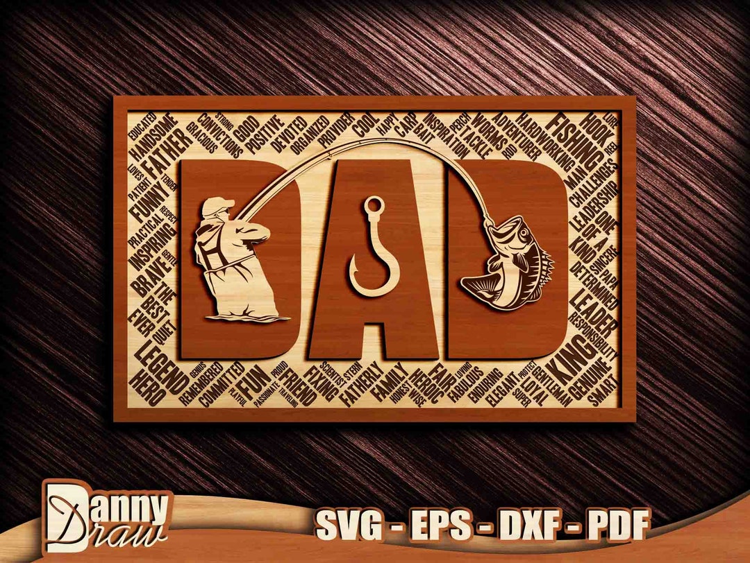 DAD Svg, Fishing DAD Svg, Fishing Father Svg, Fathers Day Svg, Fishing ...