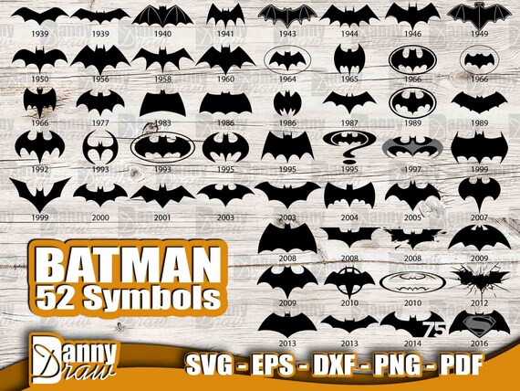 Batman Symbols Evolution svg eps png DD0033 | Etsy