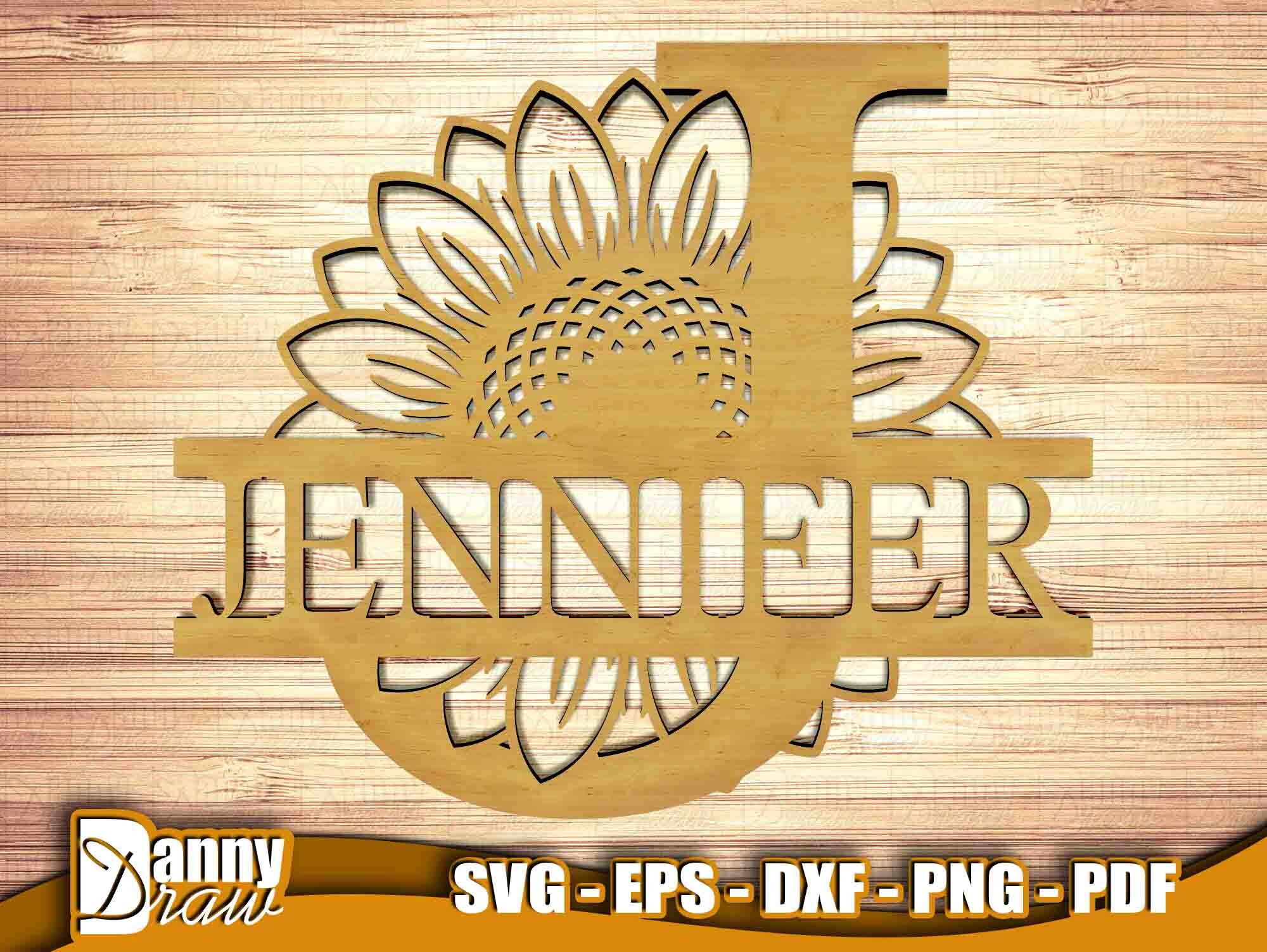 Split Monogram Svg Sunflower Svg Monogram Font Svg Monogram - Etsy